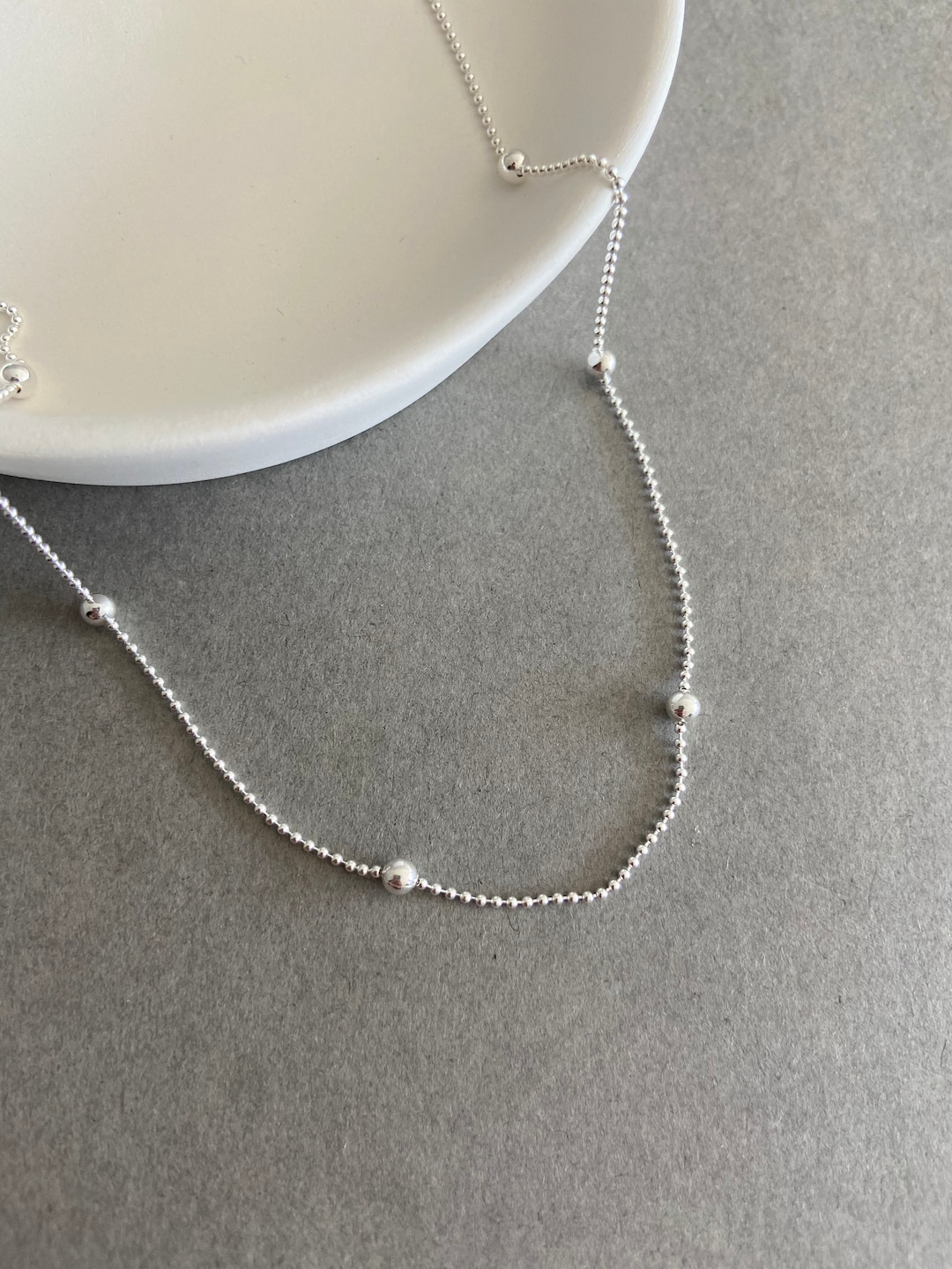 Sterling Silver "bead Chain" Necklace Chain - Etsy