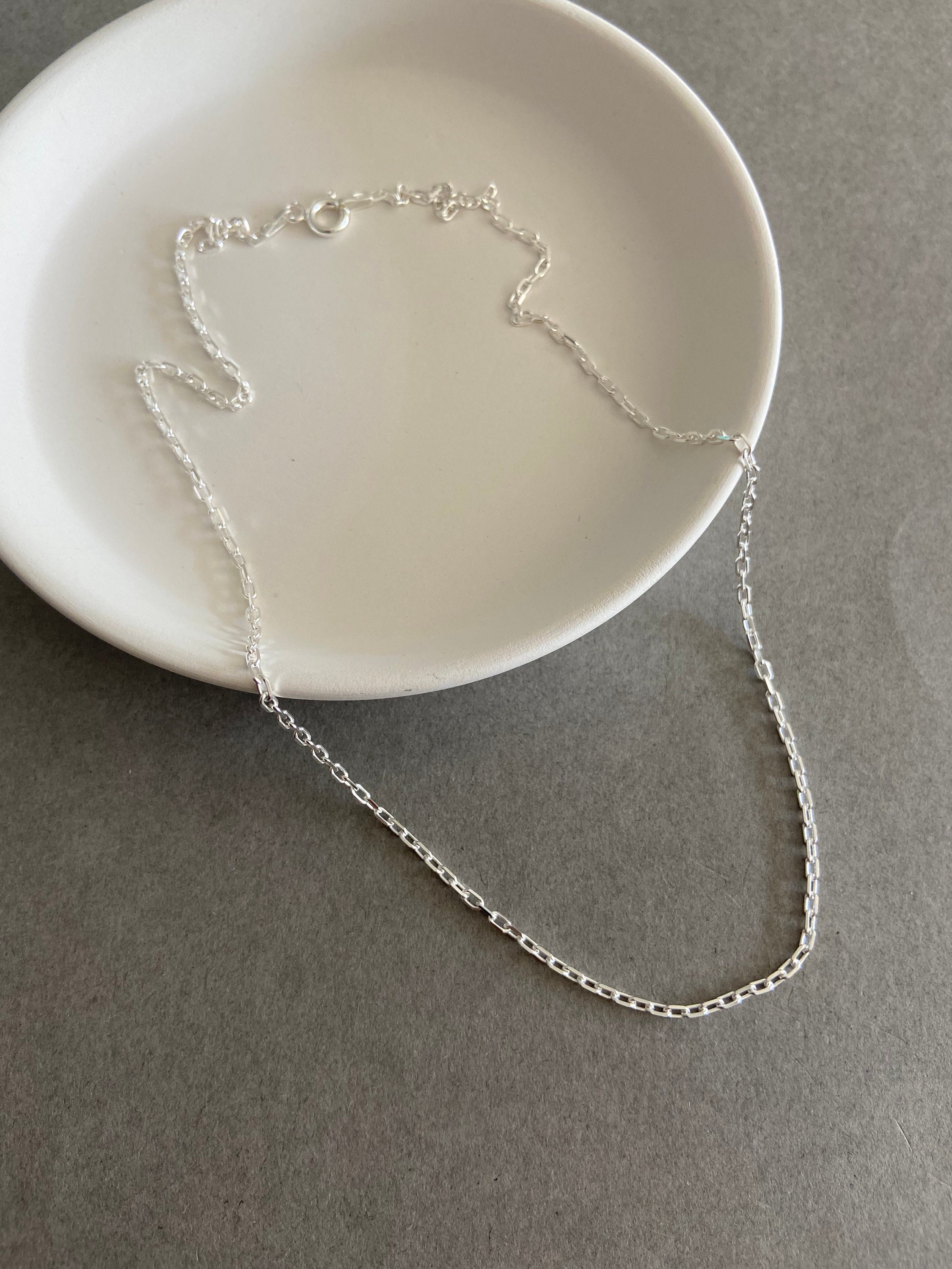 Sterling Silver anchor Chain Necklace Chain - Etsy