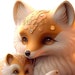 Cute Mama Mom & Baby Fox Clipart PNG Woodland Animals Transparent ...