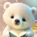 Cute Polar Bear Reading a Book Nursery Art Printable Digital - Etsy