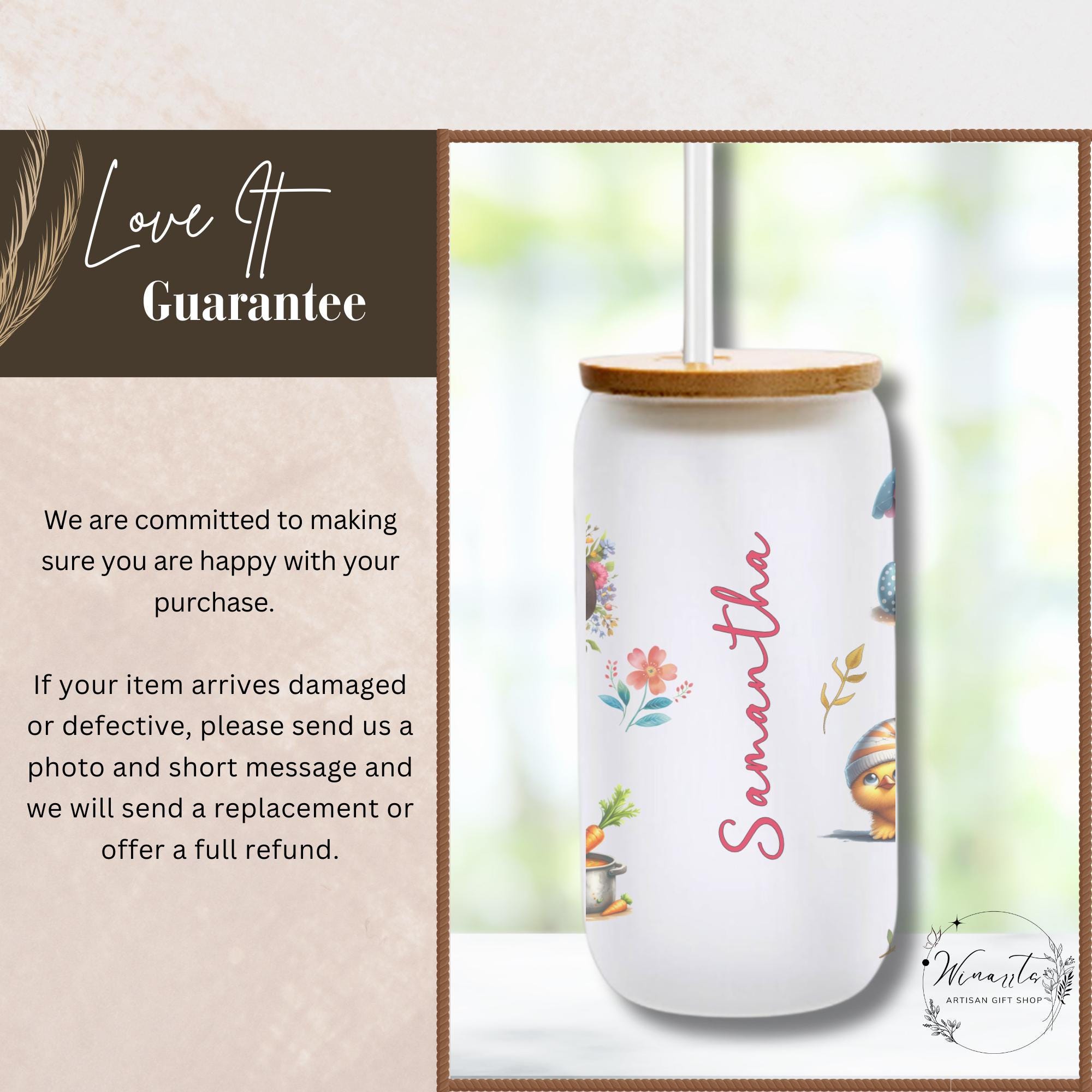 Cute Baby Chicks Chicken Glass Cup Chicken Iced Coffee Frosted Tumbler ...