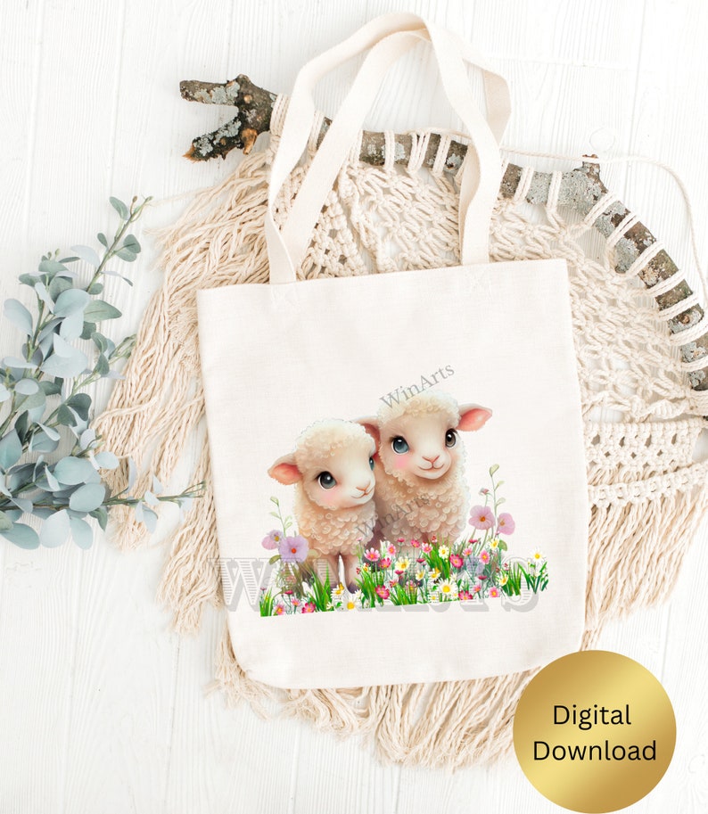 Cute Mama & Baby Sheep Lamb Clipart PNG Transparent Background ...