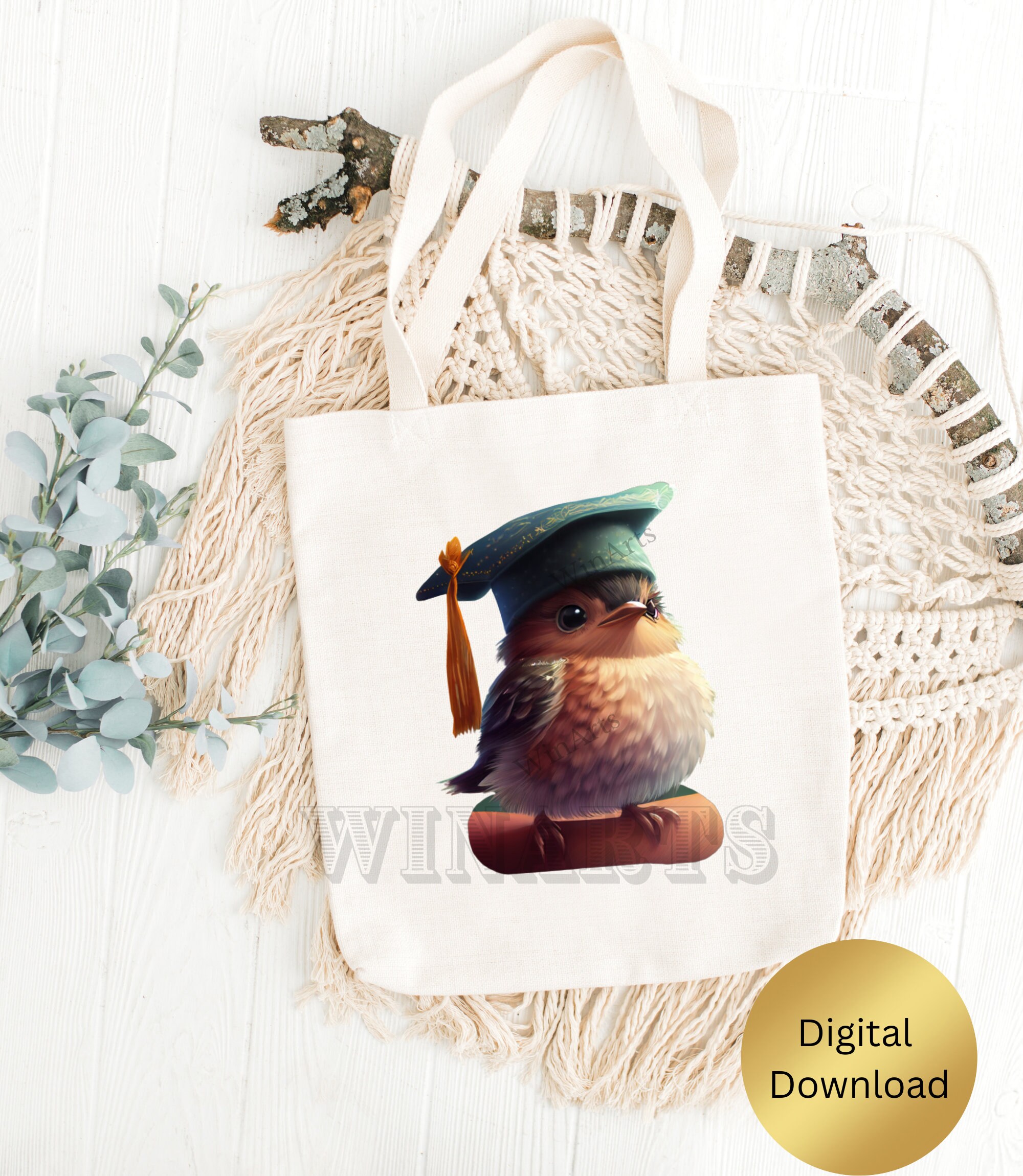 Cute Bird With Graduation Hat Clipart Transparent Background Printable ...