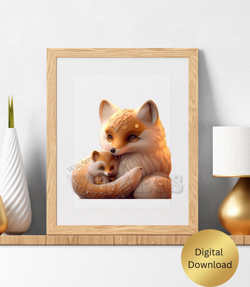 Cute Mama Mom & Baby Fox Clipart PNG Woodland Animals Transparent ...