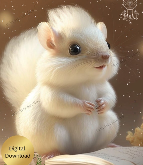 Cute Baby White Squirrel