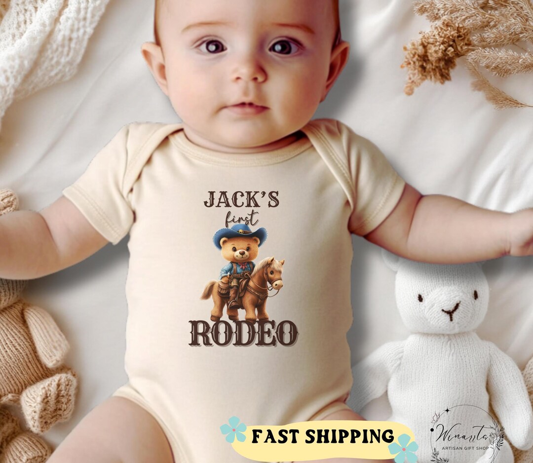 Personalized My First Rodeo Baby Onesie® Cute Stars Baby Onesie ...