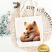 Cute Mama Mom & Baby Fox Clipart PNG Woodland Animals Transparent ...