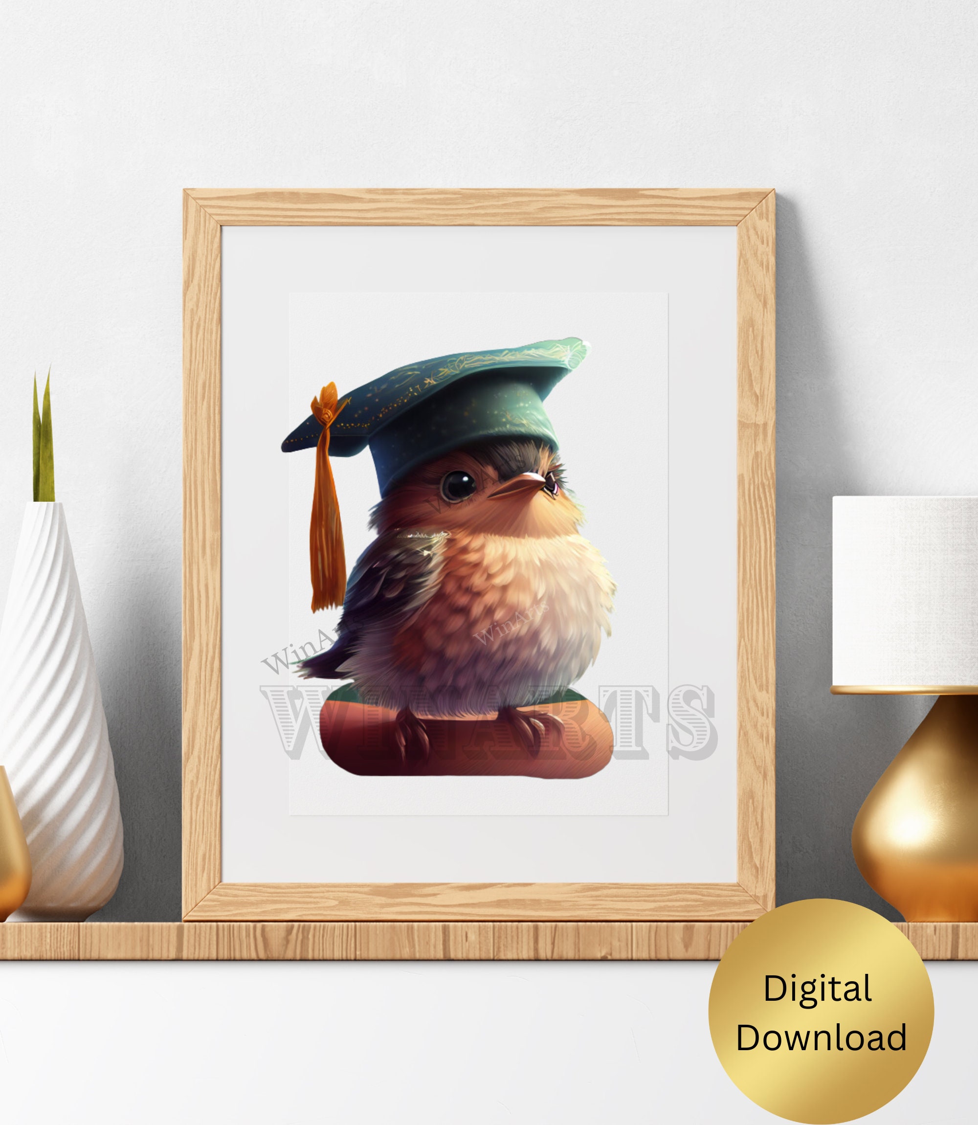 Cute Bird With Graduation Hat Clipart Transparent Background Printable ...