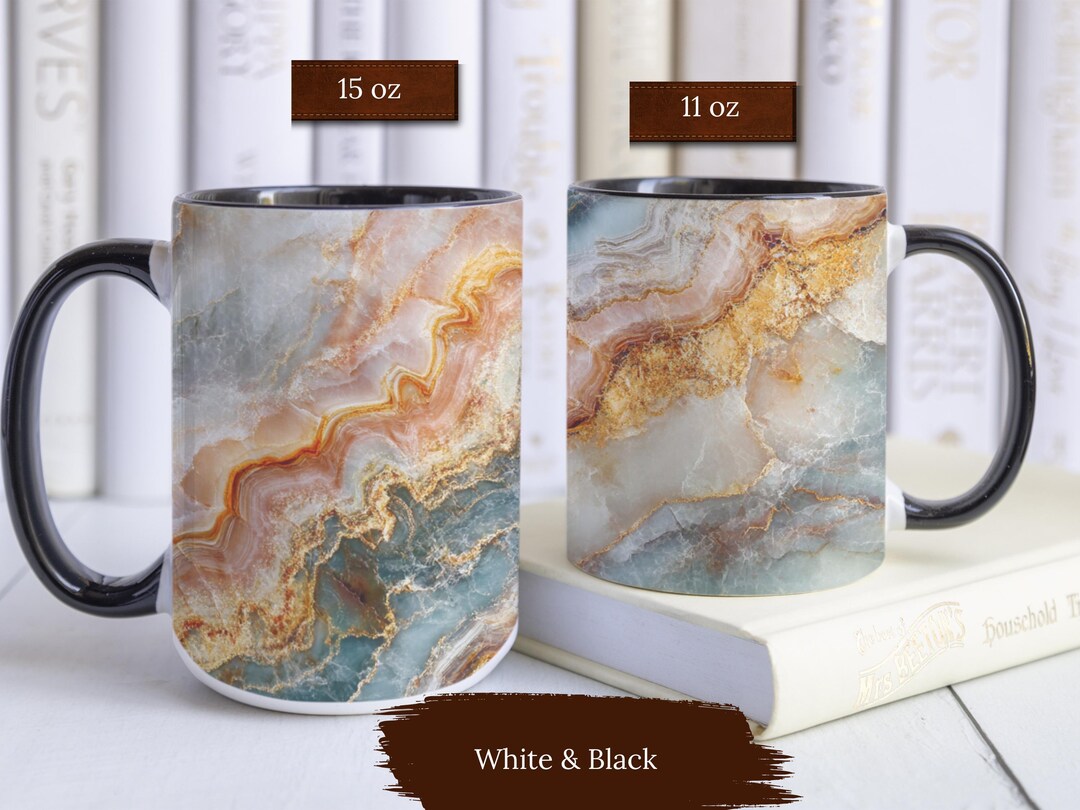 Personalized Onyx Marble Mug, Custom Name Mug, Luxury Mug, Elegant ...