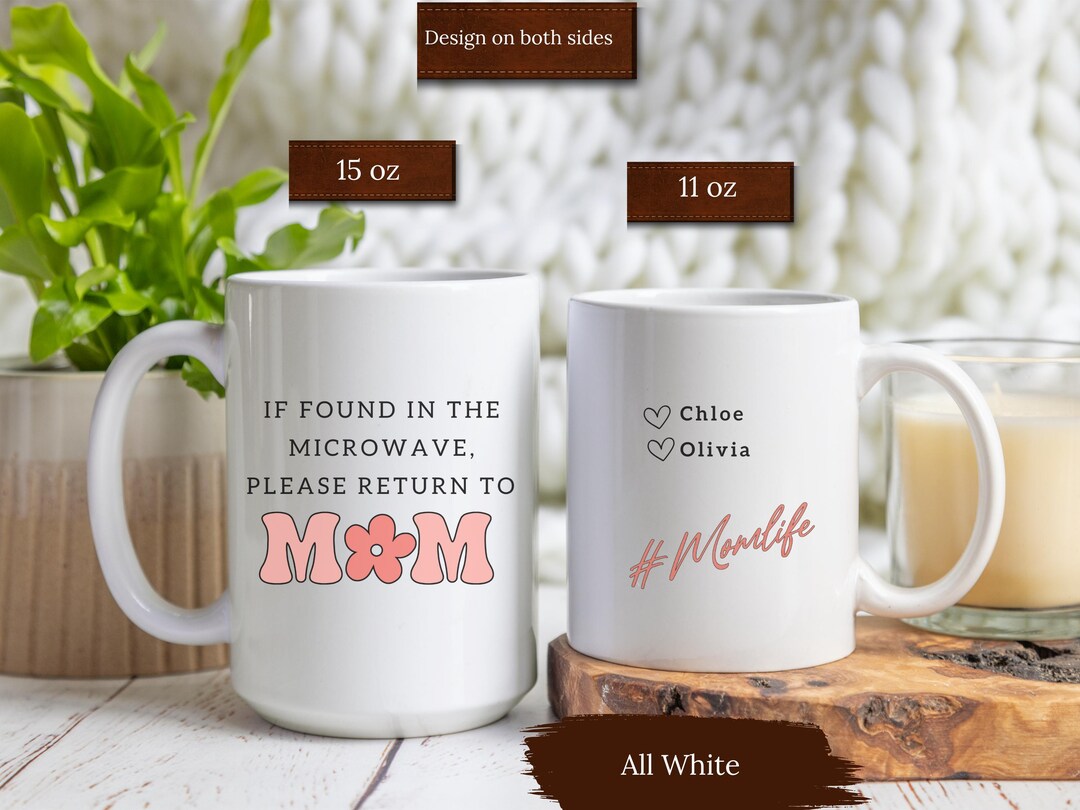 Personalized Funny Mom Mug Custom Kids Names Mug Funny Quote Mothers ...