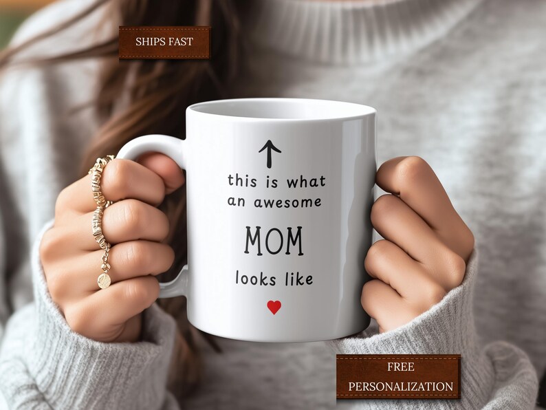 Personalized Awesome Mom Mug This is What an Awesome Mom Looks Like ...