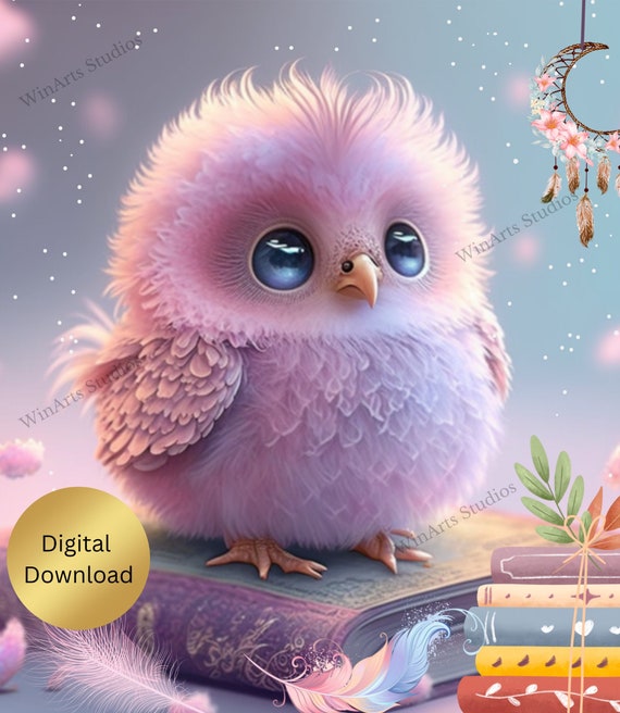 Pink Baby Owl