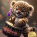 Cute Tiger Playing Drums Kids Room Decor Nursery Art Printable, Digital ...