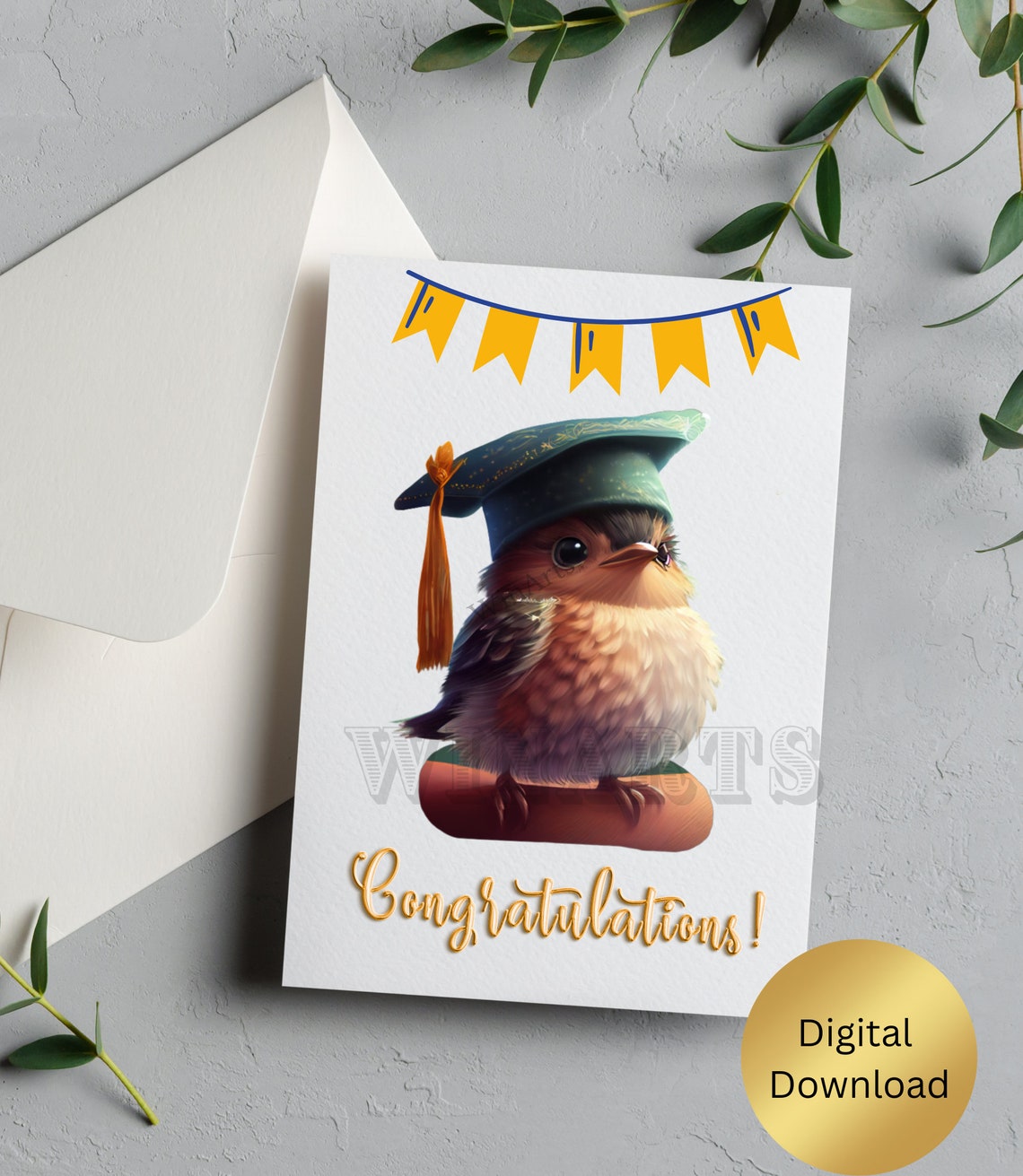 Cute Bird With Graduation Hat Clipart Transparent Background Printable ...