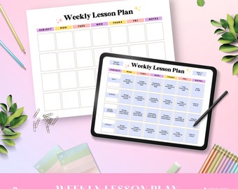 Lesson Plan Canva Template - Etsy