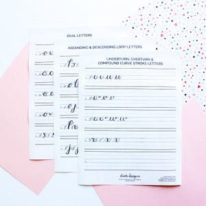 Brush Lettering Basics - Lowercase Letters - DIGITAL DOWNLOAD - Intro ...