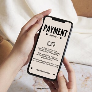 Editable Booking Policy Template for Instagram Story, Hair Nail Lash ...