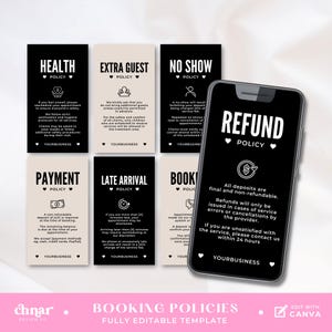 Editable Booking Policy Template for Instagram Story, Hair Nail Lash ...