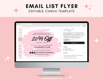 Join Our Email List Template - Etsy