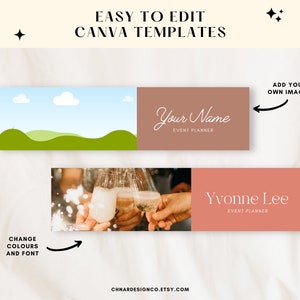 Linkedin Banner Canva Template Bundle, Edit in Canva, Professional ...