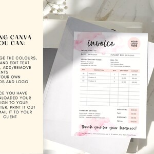 Simple Sales Invoice Template, Canva Template, Invoice Template ...