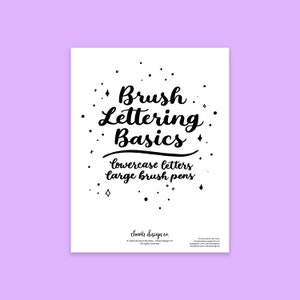 Brush Lettering Basics - Lowercase Letters - LARGE Brush Pens - DIGITAL ...