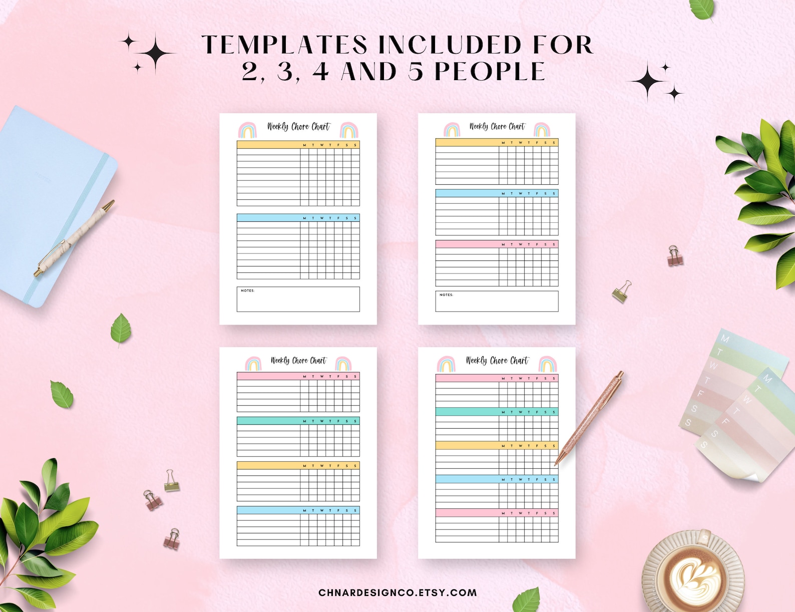 Editable Cleaning Schedule Template Family Chore Chart - Etsy