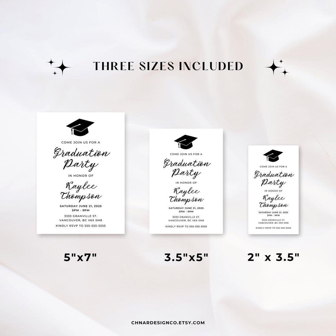 Graduation Party Insert Template, Editable Grad Party Invite Graduation ...