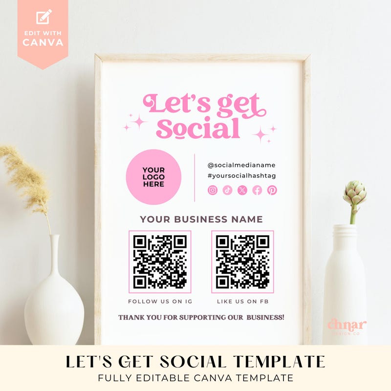 Lets Get Social Sign - Etsy