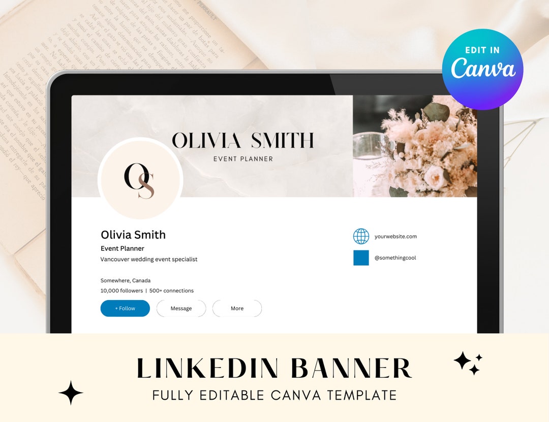 Editable Linkedin Banner, Canva Template, Professional Banner ...
