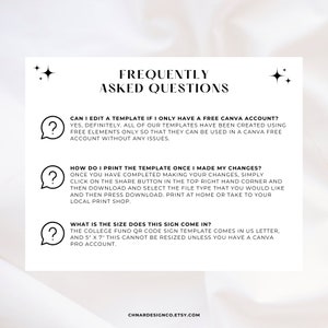 College Fund Sign, Editable Graduation QR Code Sign, Printable Scan to ...