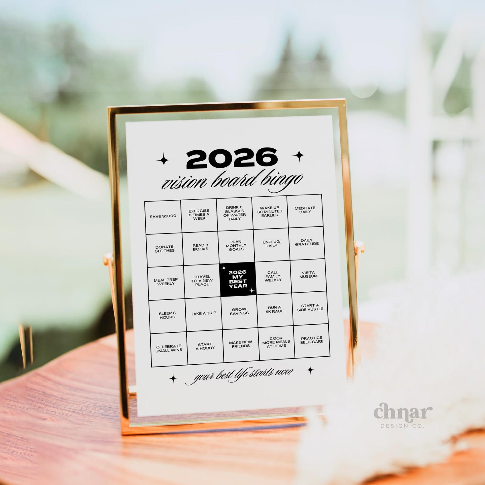 Vision Board Bingo Card, Printable 2026 New Years Goals Tracker, Vision ...