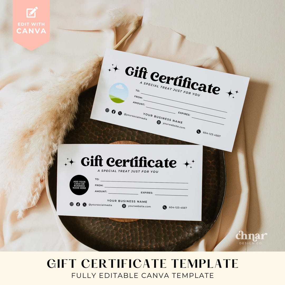 Lash Tech Gift Certificate, Editable Salon Gift Voucher, Printable Lash ...