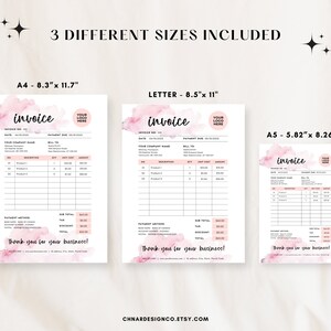 Simple Sales Invoice Template, Canva Template, Invoice Template ...