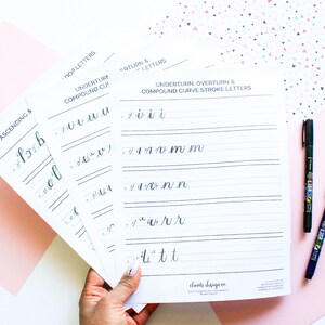 Brush Lettering Basics - Lowercase Letters - DIGITAL DOWNLOAD - Intro ...