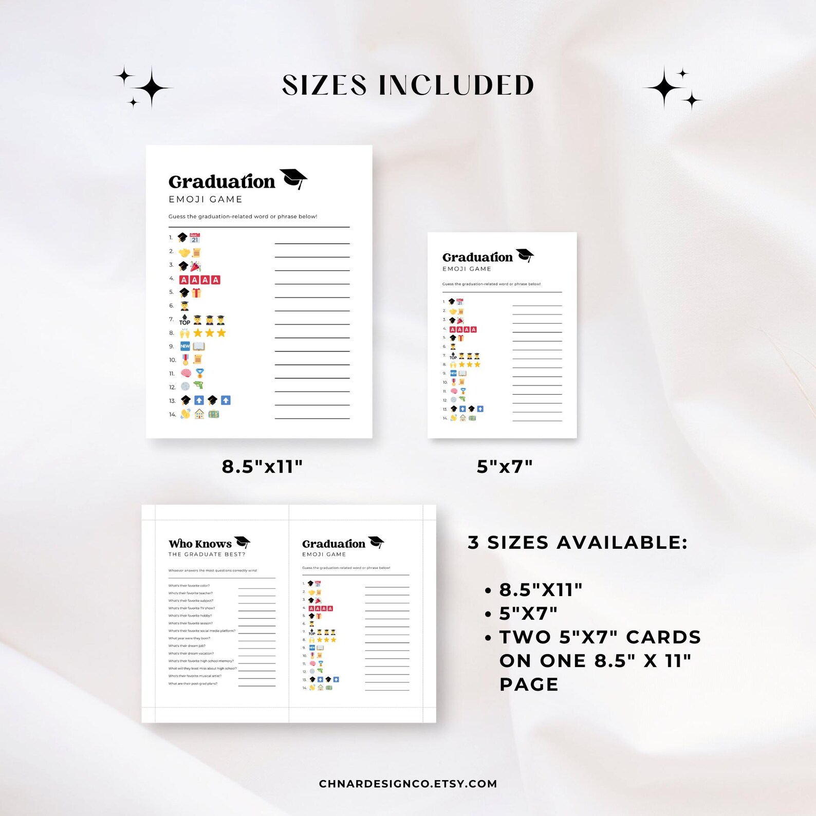 Printable Graduation Party Games Bundle, Class of 2025 Grad Games, Who ...
