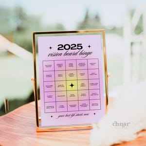 Bingo Vision Board Editable, Printable 2025 New Years Goals Tracker ...