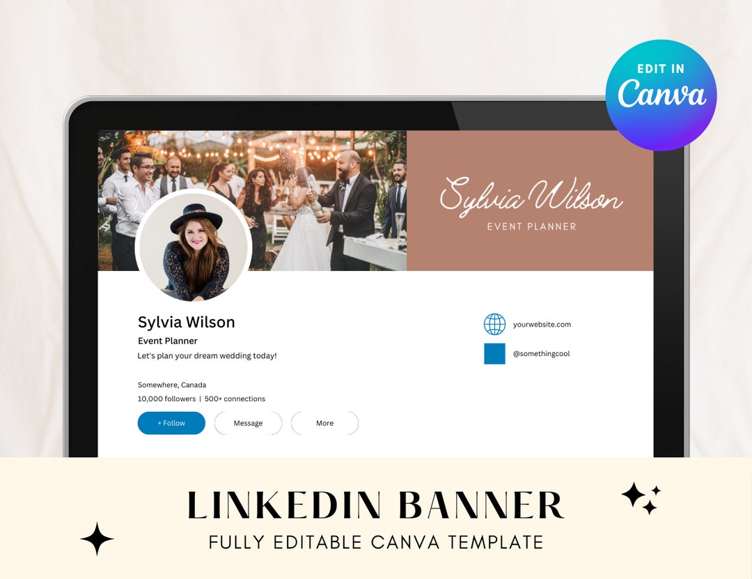 Minimalist Brown Linkedin Banner, Canva Template, Linkedin Background ...