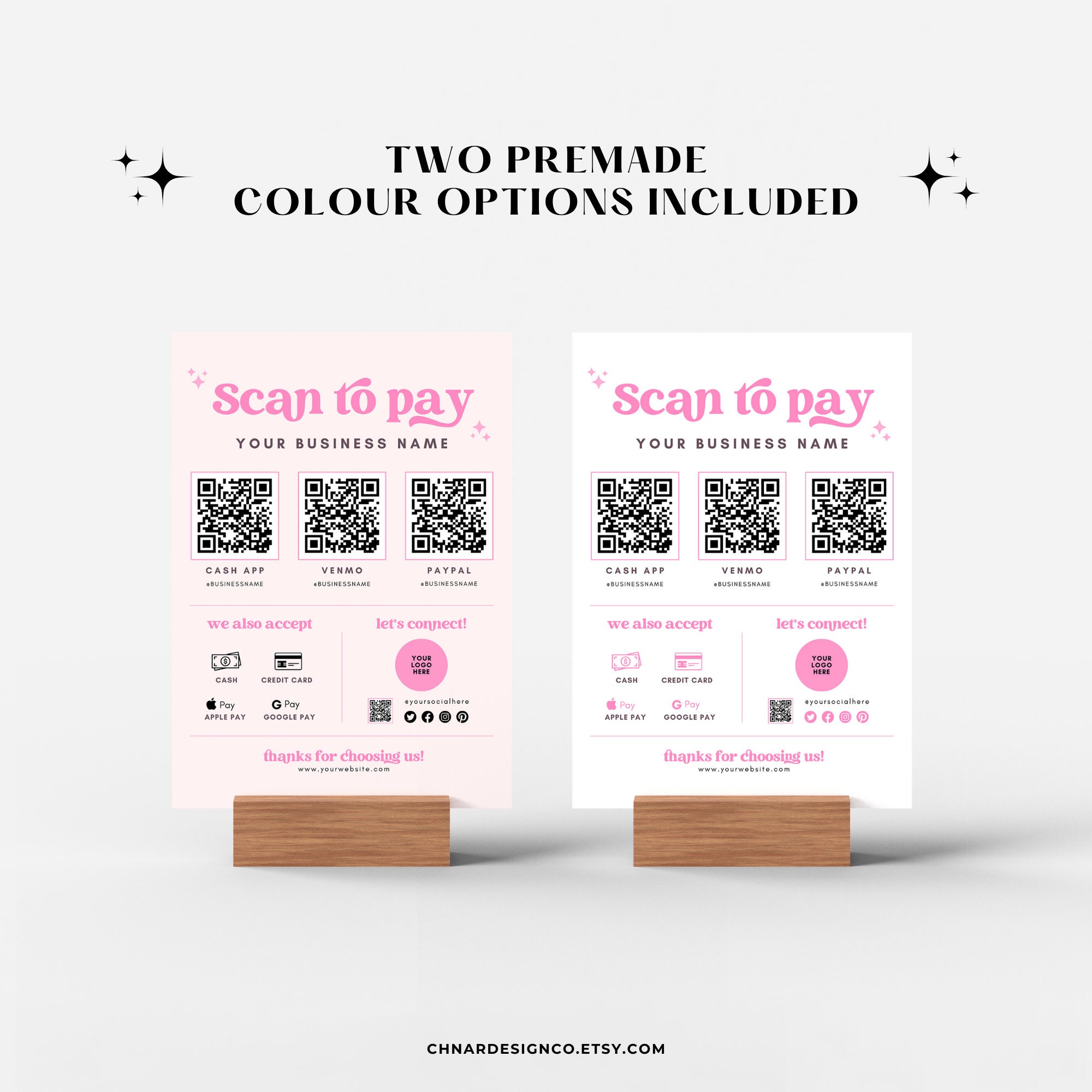 Scan to Pay to Zelle Sign With QR Code for Hair Salons and Small ...