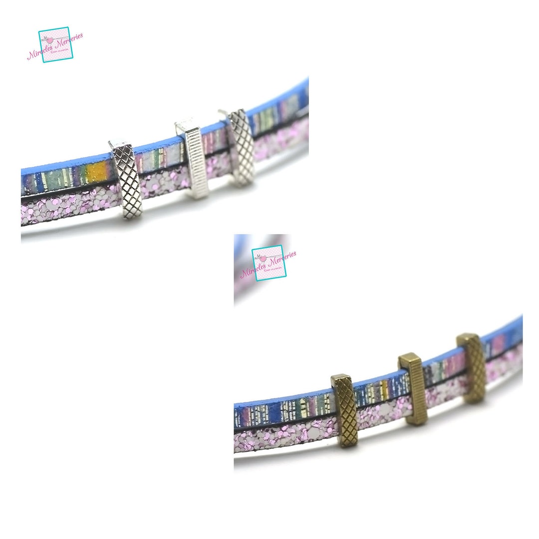 10 Loop Beads/slides for 004a Leather Strap, Silver / Bronze - Etsy UK