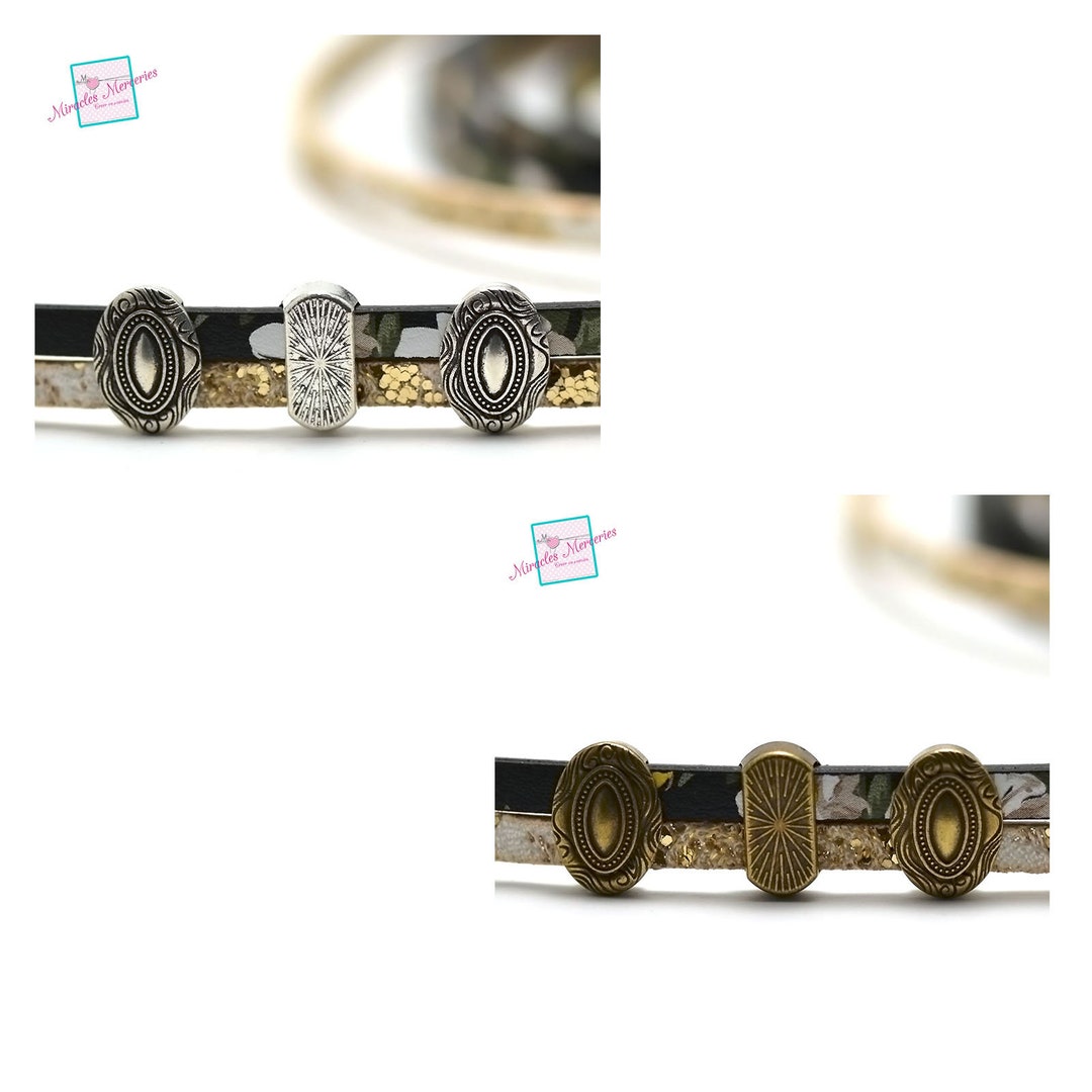 10 Loop Beads/slides for 013b Oval Eye Leather - Etsy