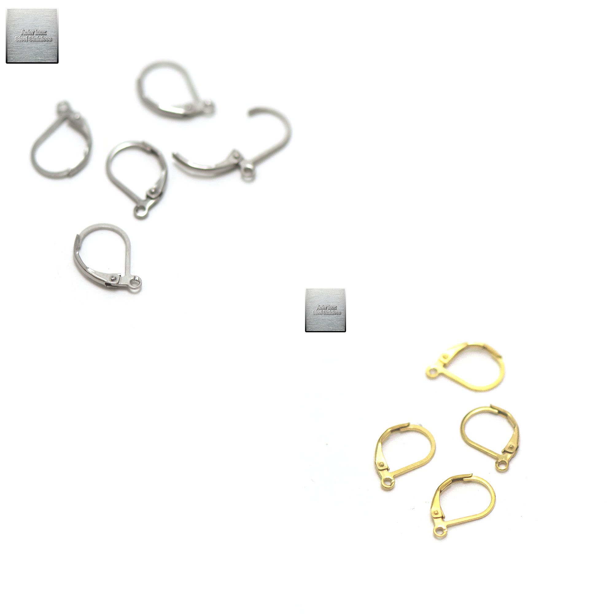 Stainless Steel: 10 Sleeper Hooks for Earring 12x10 Mm - Etsy UK