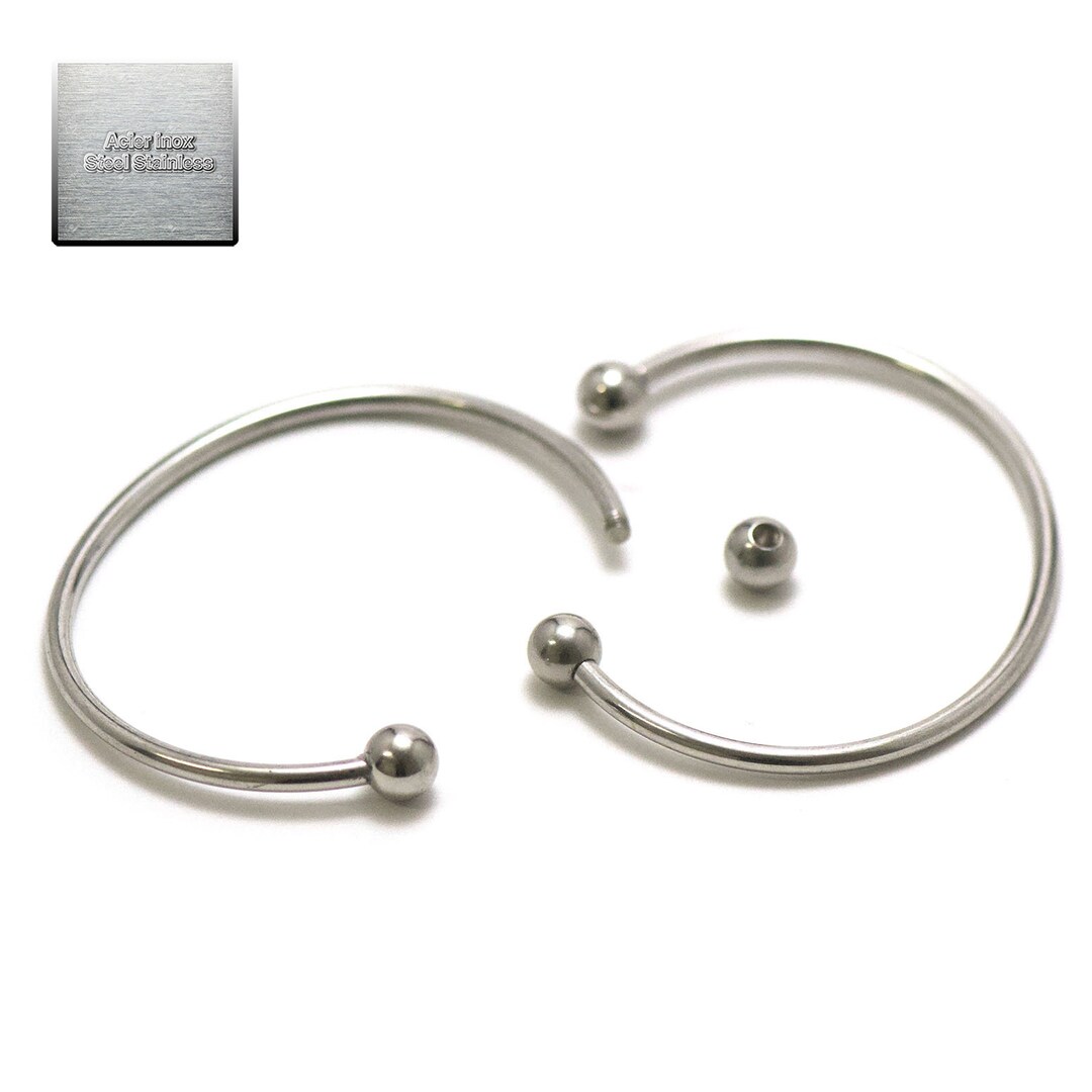 Stainless Steel: 1 Bracelet Support pearl Rush, Steel Stainless - Etsy