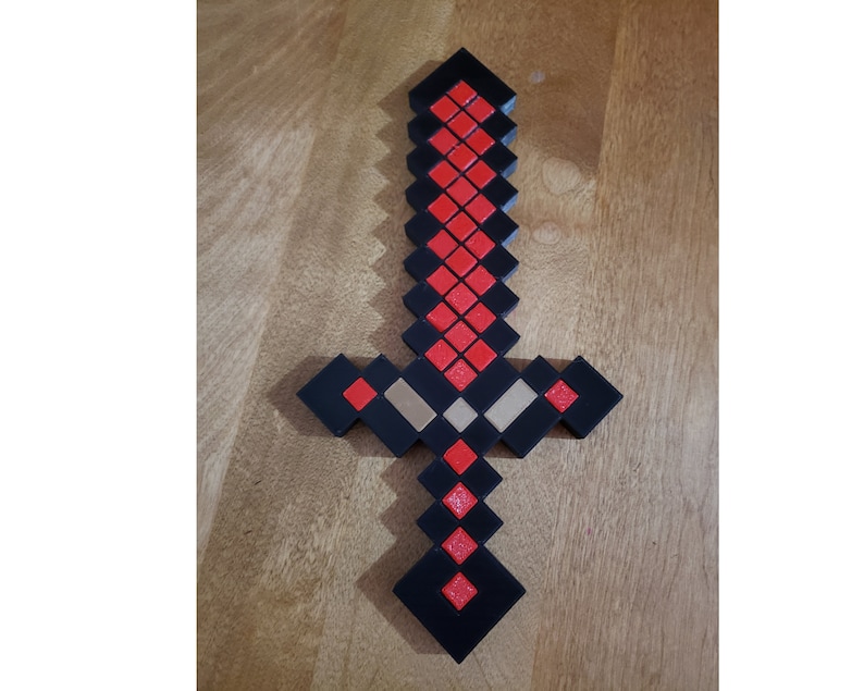 Minecraft Red Magic Sword 10.5'' Long - Etsy