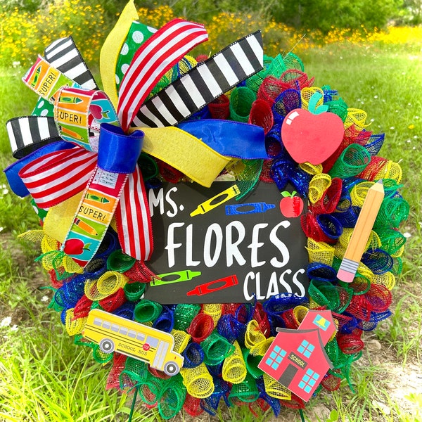 Teacher Door Wreath - Etsy