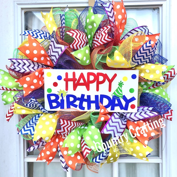 Birthday Wreath - Etsy