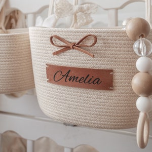 Crib Hanging Basket for Baby, Crib Pocket Organizer, Newborn Organizer ...