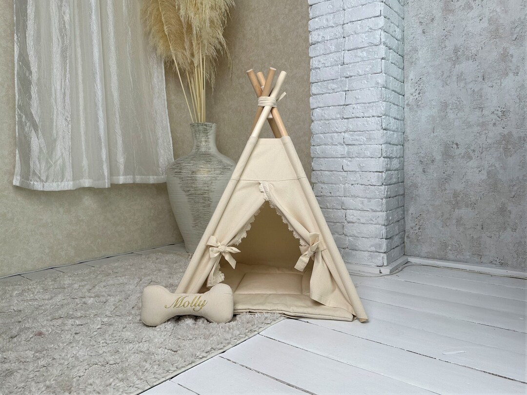 Natural Dog House, Personalized Pet Teepee, Pet Tipi, Dog Teepee, Cat ...