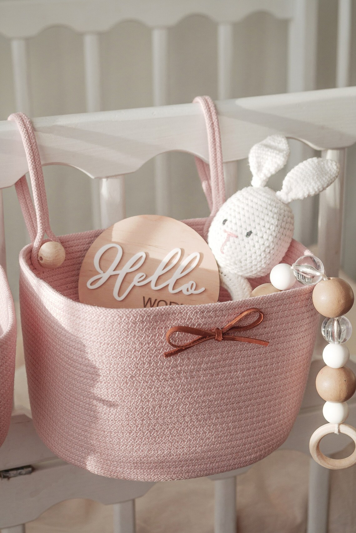 Crib Hanging Basket for Baby Crib Pocket Organizer Newborn - Etsy