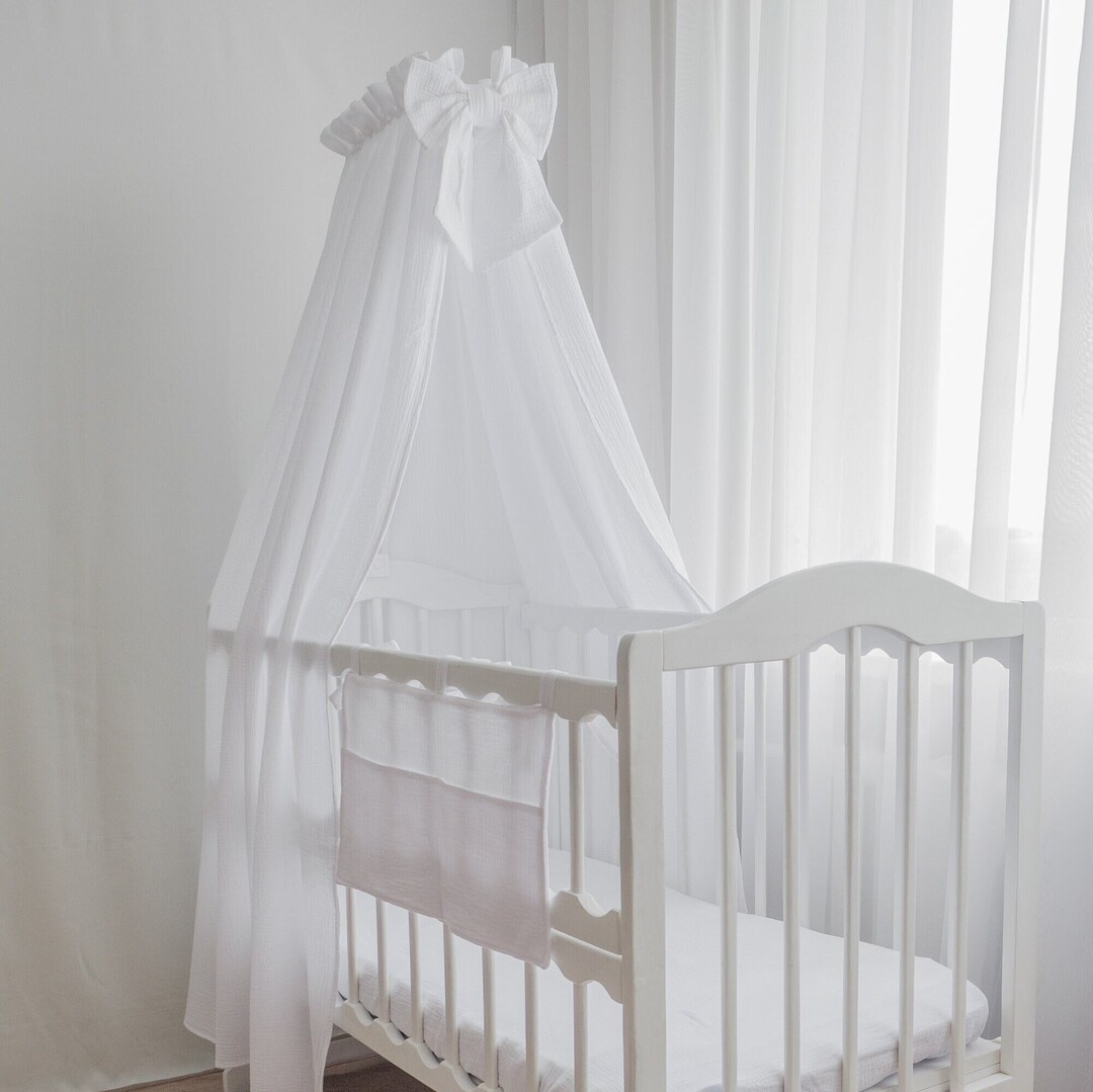 Muslin Crib Canopy, Montessori Bed Canopy, Bed Canopy, Canopy Nursery ...